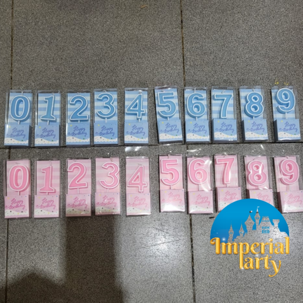 Jual Lilin Ulang Tahun Birthday Angka Pink Biru Boy Girl | Shopee Indonesia
