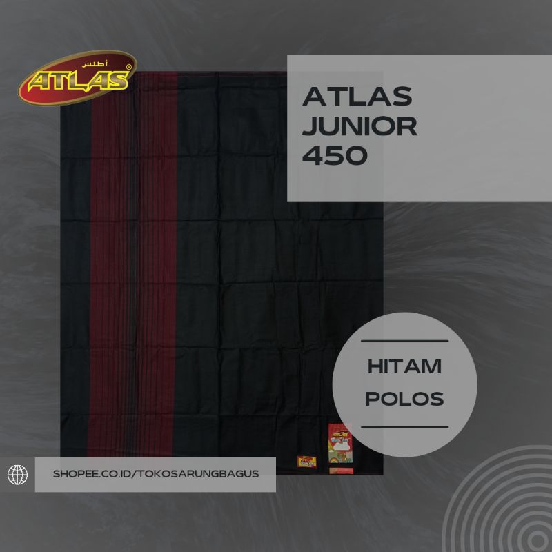 Jual Sarung Atlas Junior 450 Warna Hitam Polos | Shopee Indonesia