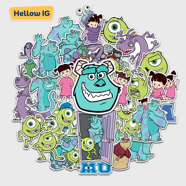 Jual STIKER MONSTER UNIVERSITY STICKER STIKER BOTOL HELM HP KOPER ...