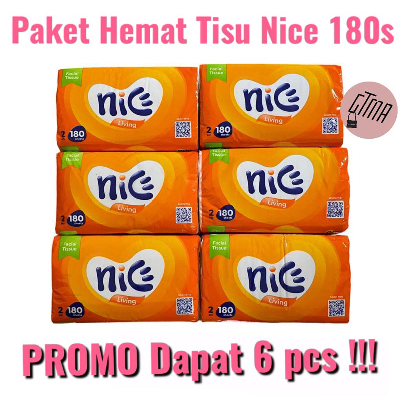 Jual Tisu Nice 180 sheet (Dapat 6 Pack) | Shopee Indonesia