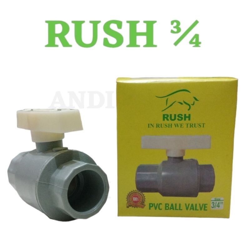 Jual STOP KRAN PVC 3/4 POLOS BALL VALVE PVC ¾ TAIWAN ABS RUSH | Shopee ...