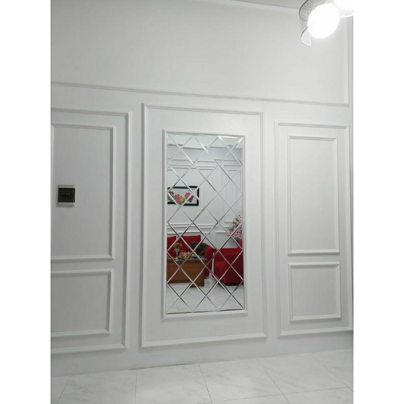 Jual Kaca cermin wajik bevel ukuran 146cm x76cm ketebalan 3mm | Shopee ...