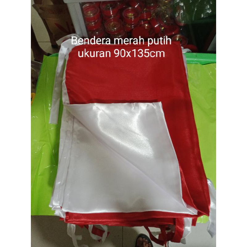 Jual Bendera merah putih standar ruangan bahan satin ready stock ...