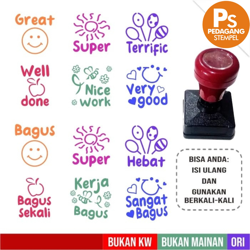 Jual Stempel Penilaian Guru /Tk/Paud/SD/Anak | Shopee Indonesia
