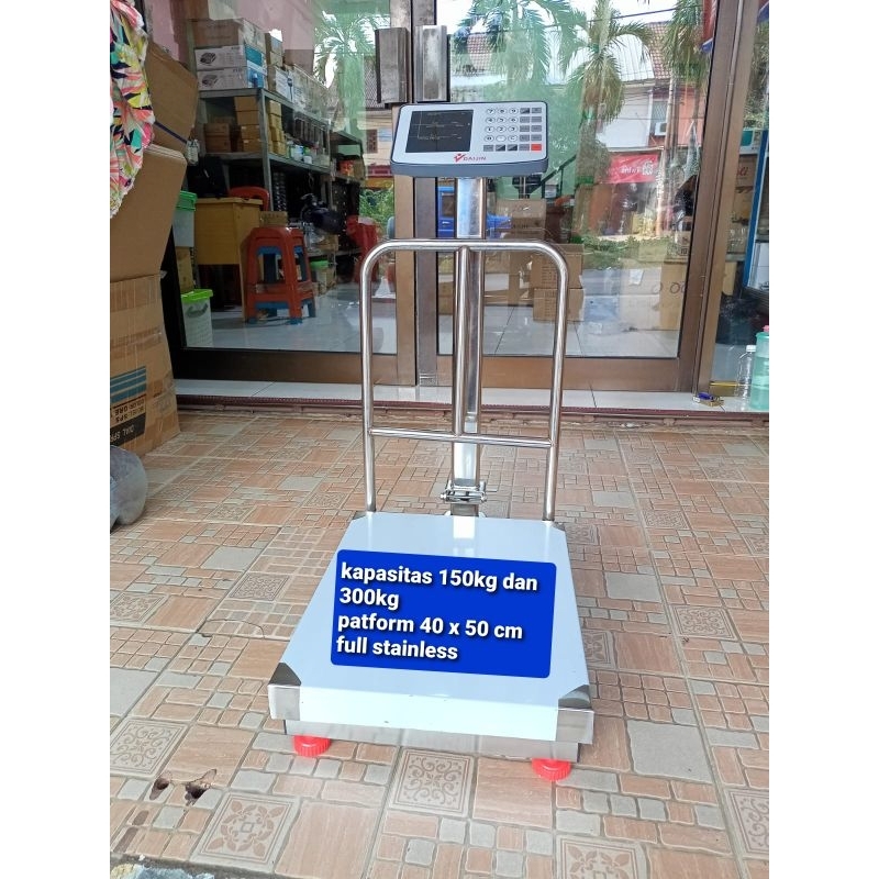 Jual Timbangan Digital Water Proof 150kg dan 300kg Anti Air Digital Full stainless | Shopee ...
