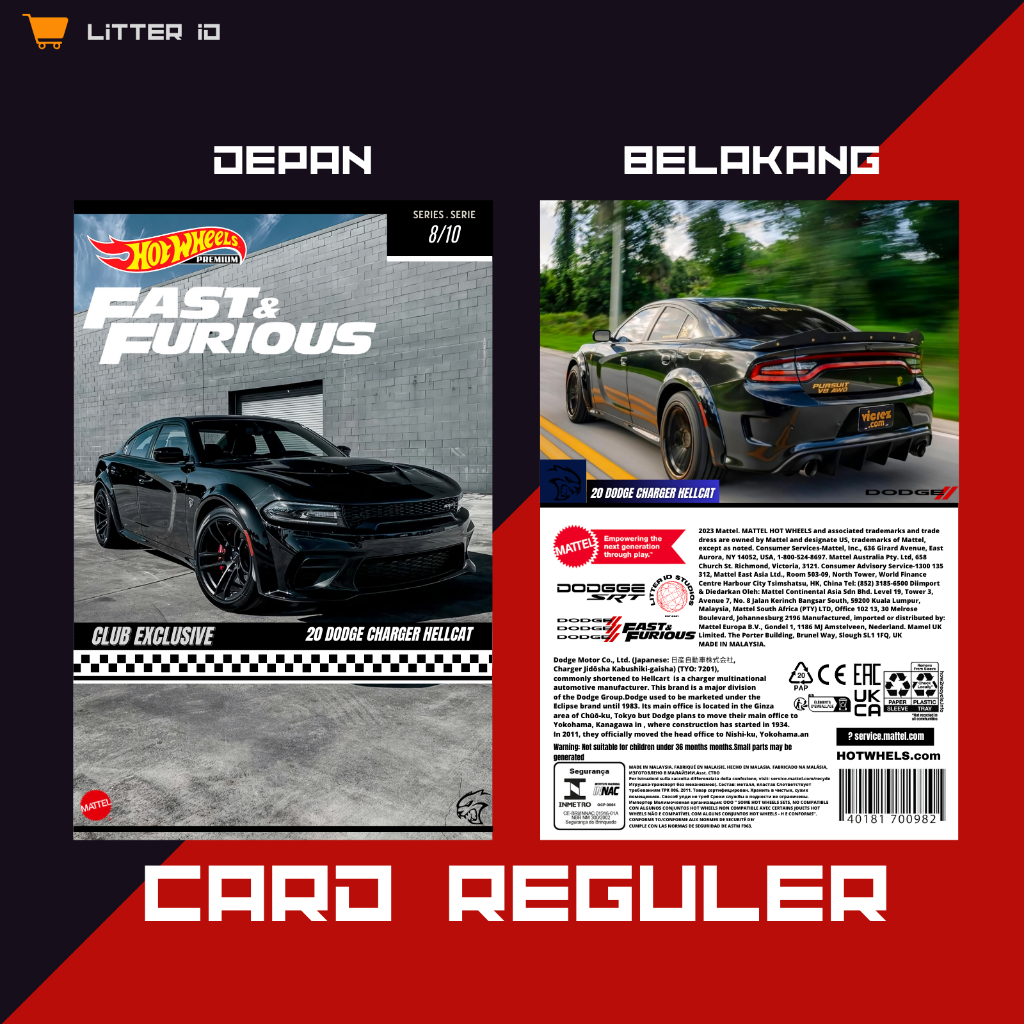 Jual Custom Card Hotwheels 20 Dodge Charger Hellcat | Shopee Indonesia