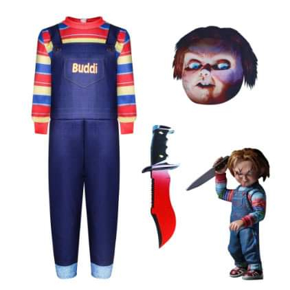 Jual KOSTUM CHUCKY DOLL SET LENGKAP KARAKTER PAKAIAN HAPPY HALLOWEEN ...