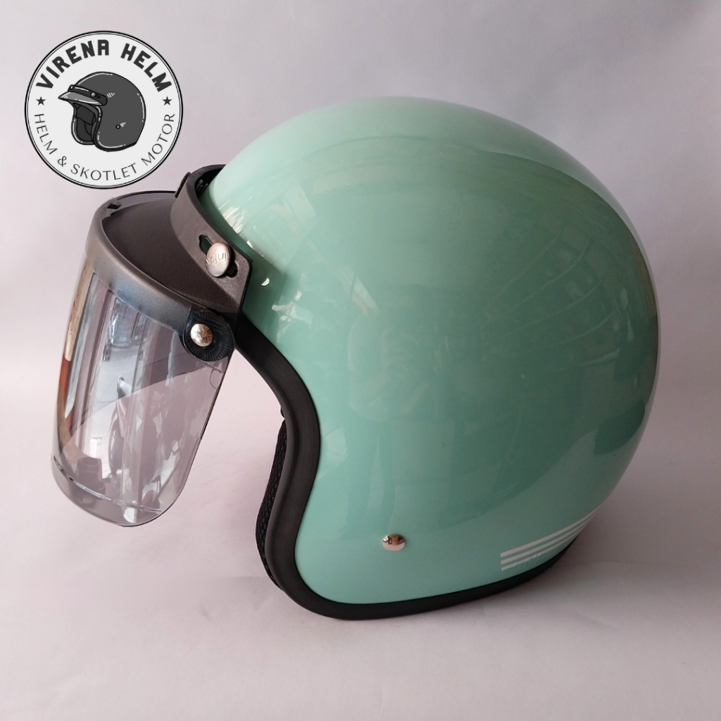 Jual HELM ARC HIJAU MINT POLOS DEWASA SNI MURAH FREE PACKING DUS DAN ...
