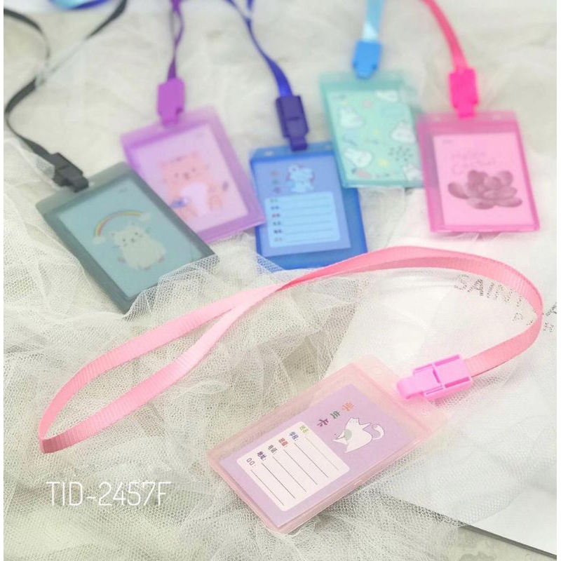 Jual ID Card Horder Pita Transparan - Name Tag Transparan Warna ...