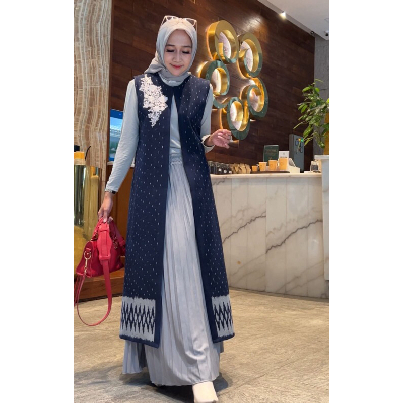 Jual TENUN_GAYA Outer tenun wanita baju tenun jepara ethnik blazer ...