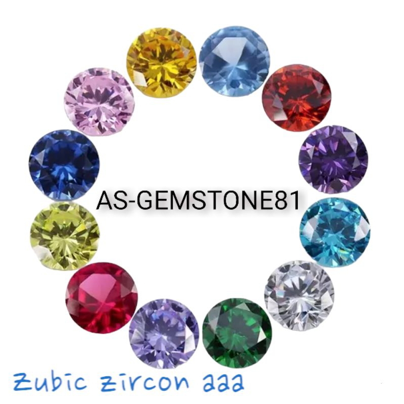 Jual Batu Permata Diamond Cubic Zirconia cut 6mm dan 8mm | Shopee Indonesia