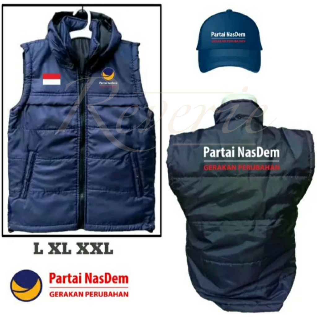 Jual OUTER VEST PARTAI NASDEM GERAKAN PERUBAHAN ROMPI KAMPANYE PEMILU ...