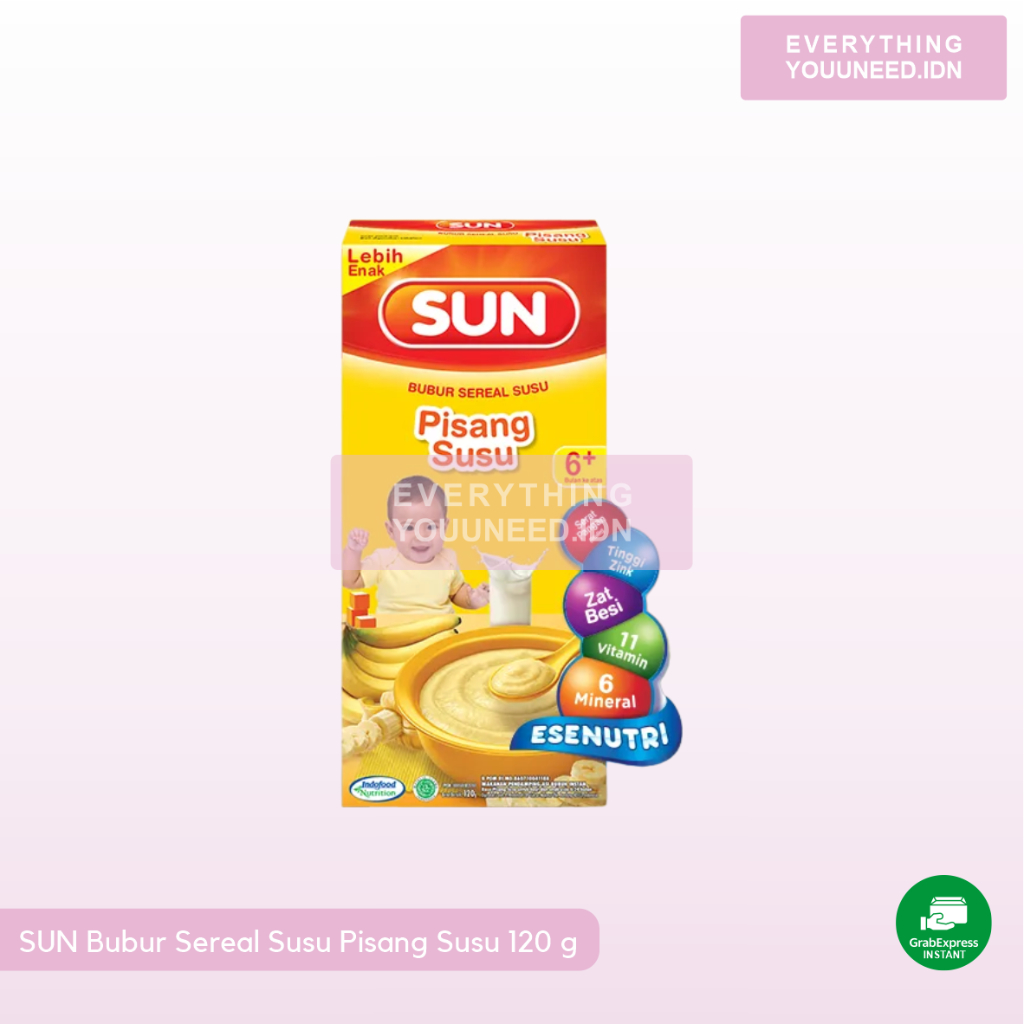 Jual SUN Bubur Sereal Susu Pisang Susu 120 g | Shopee Indonesia