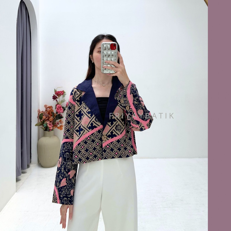 Jual Carol Crop Top Batik / Baju Atasan Batik Wanita Lengan Panjang ...