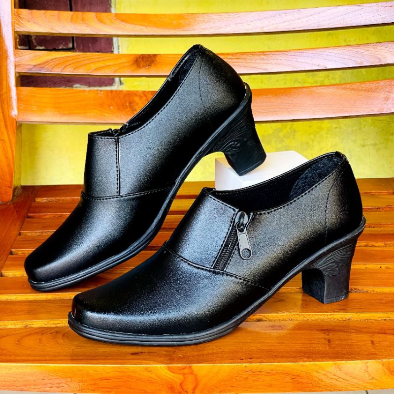 Jual SEPATU PANTOFEL WANITA KERJA KANTOR SEPATU GURU HAK 7CM | Shopee ...