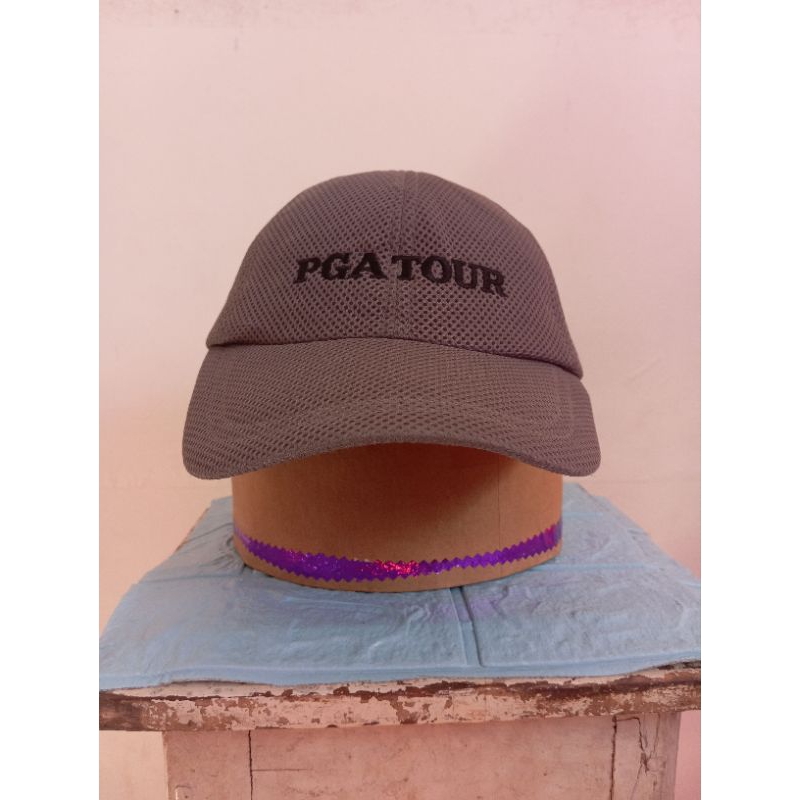 Jual Topi Caps Merek PGA Tour Bahan Cotton Jaring Tebal Warna Abu ...