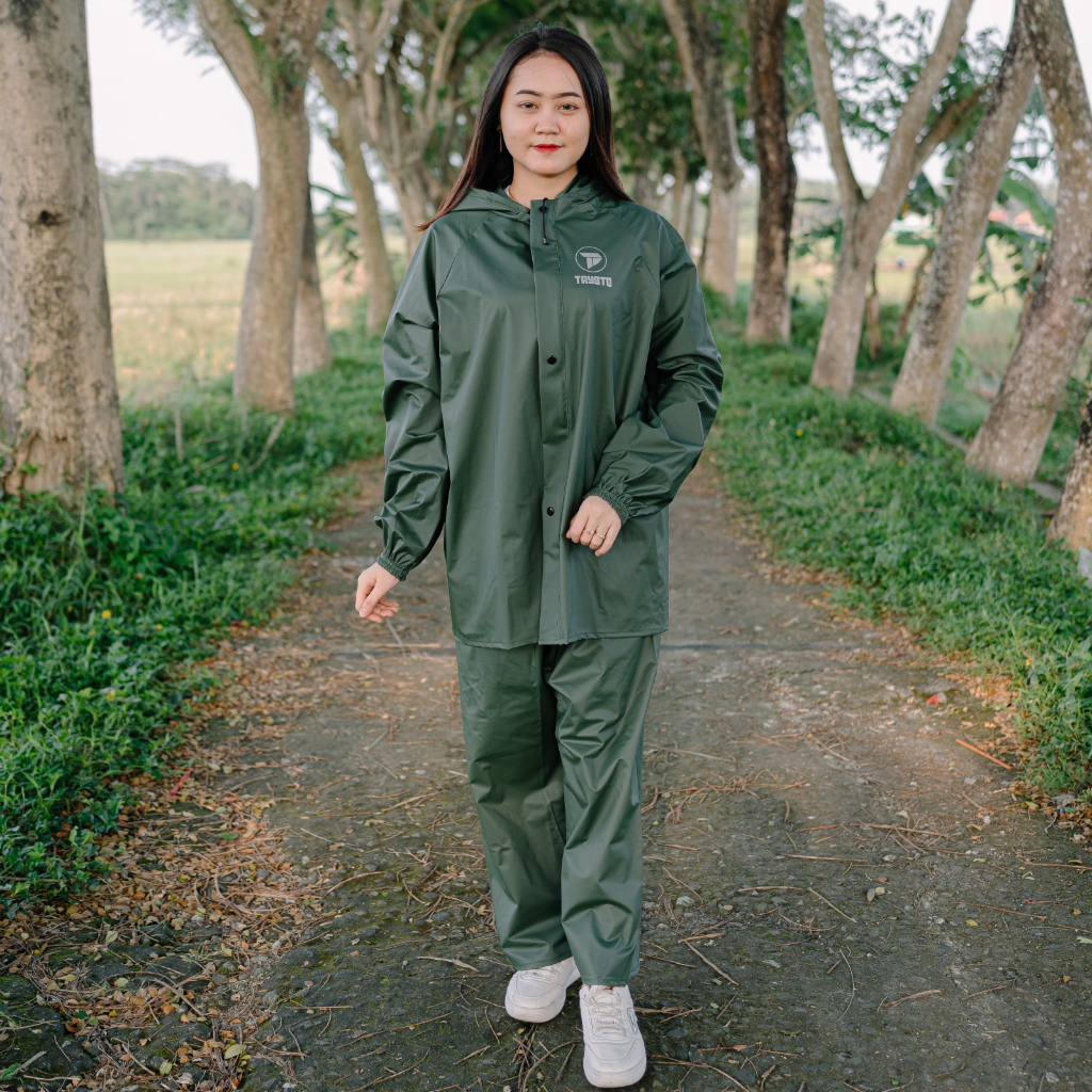 Jual Mantel Jas Hujan Raincoat pria wanita setelan baju Celana dan Rok mantol murah berkualitas ...