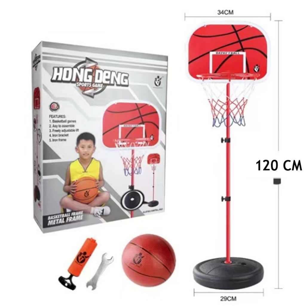 Jual mainan basketball ring basket besi + bola basket | Shopee Indonesia