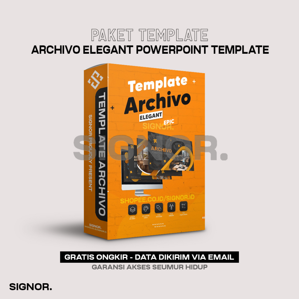 Jual Archivo Powerpoint - Template Power Point Elegant & Professional | Shopee Indonesia