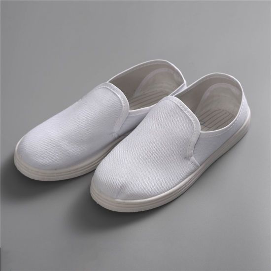 Jual ESD Cleanroom Shoes PVC Canvas (Full White) - Sepatu Safety ESD ...