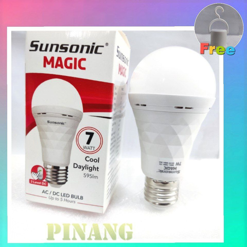 Jual Surya Arashi Sunsonic Orenchi Bohlam Led Emergency Magic AC DC 6W ...