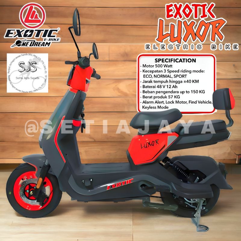 Jual Sepeda Listrik E-Bike EXOTIC LUXOR 48V 12Ah 500 Watt Disc Brake ...