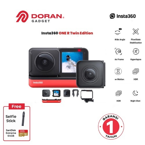 Jual Insta360 One R Twin Edition / Insta 360 One R Twin / kamera action ...