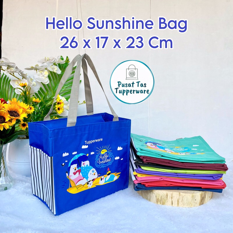 Jual Tas Bekal Tupperware Hello Sunshine/Tas Tupperware (Zipper Bunga ...