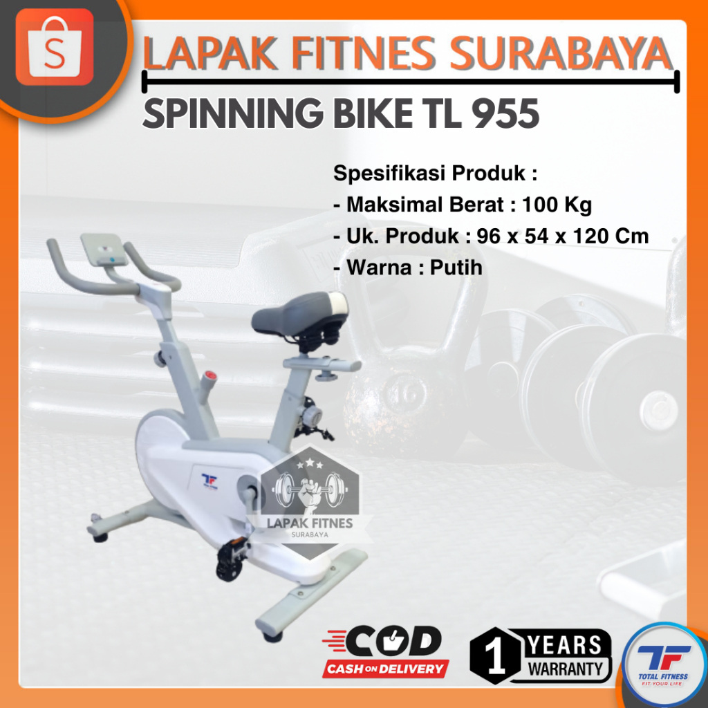 Jual Alat Olahraga Fitness Sepeda Statis Spinning Bike TL-955 Total ...