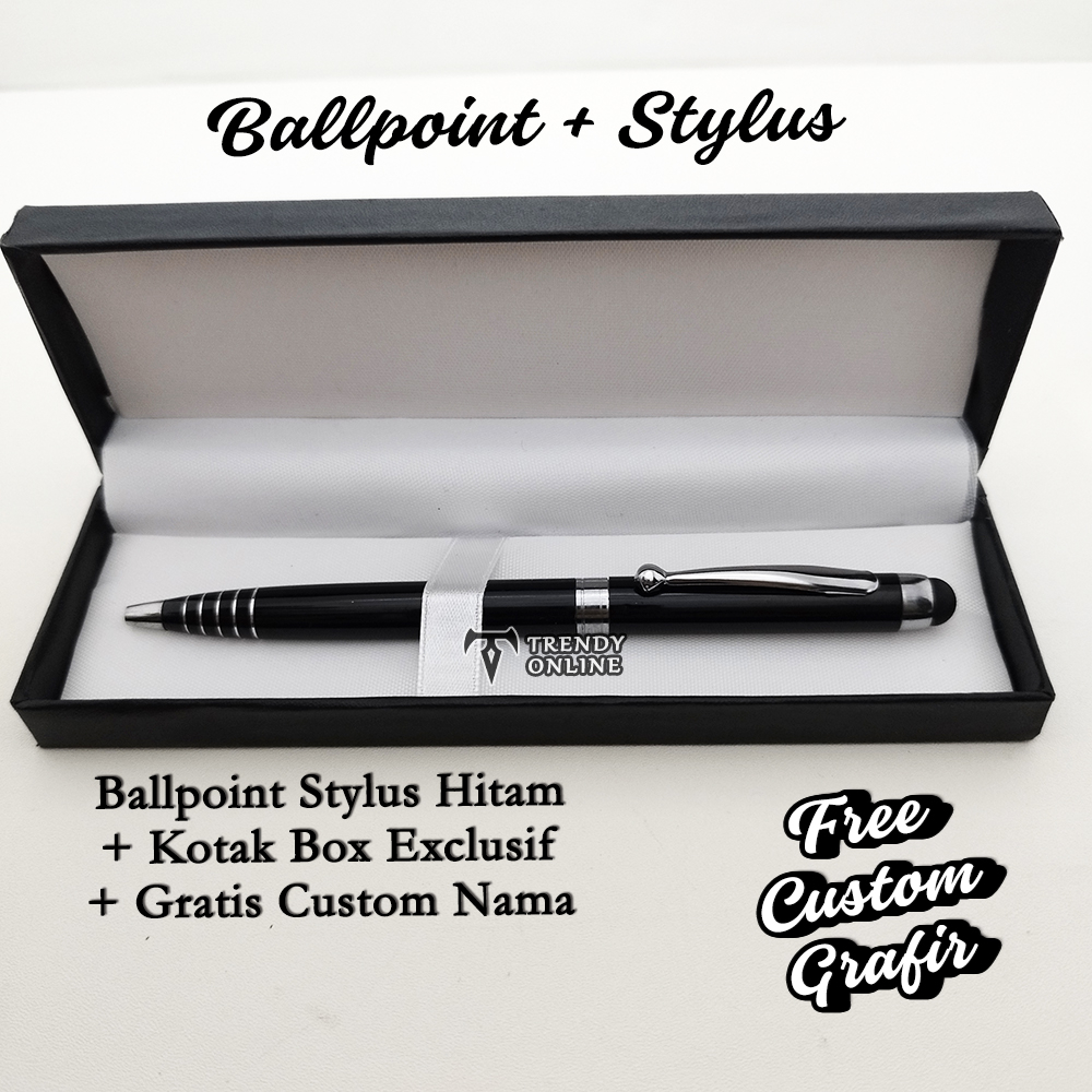 Jual Pulpen Stylus 2in1 dengan Box Exclusif, FREE Grafir Nama, Pen ...