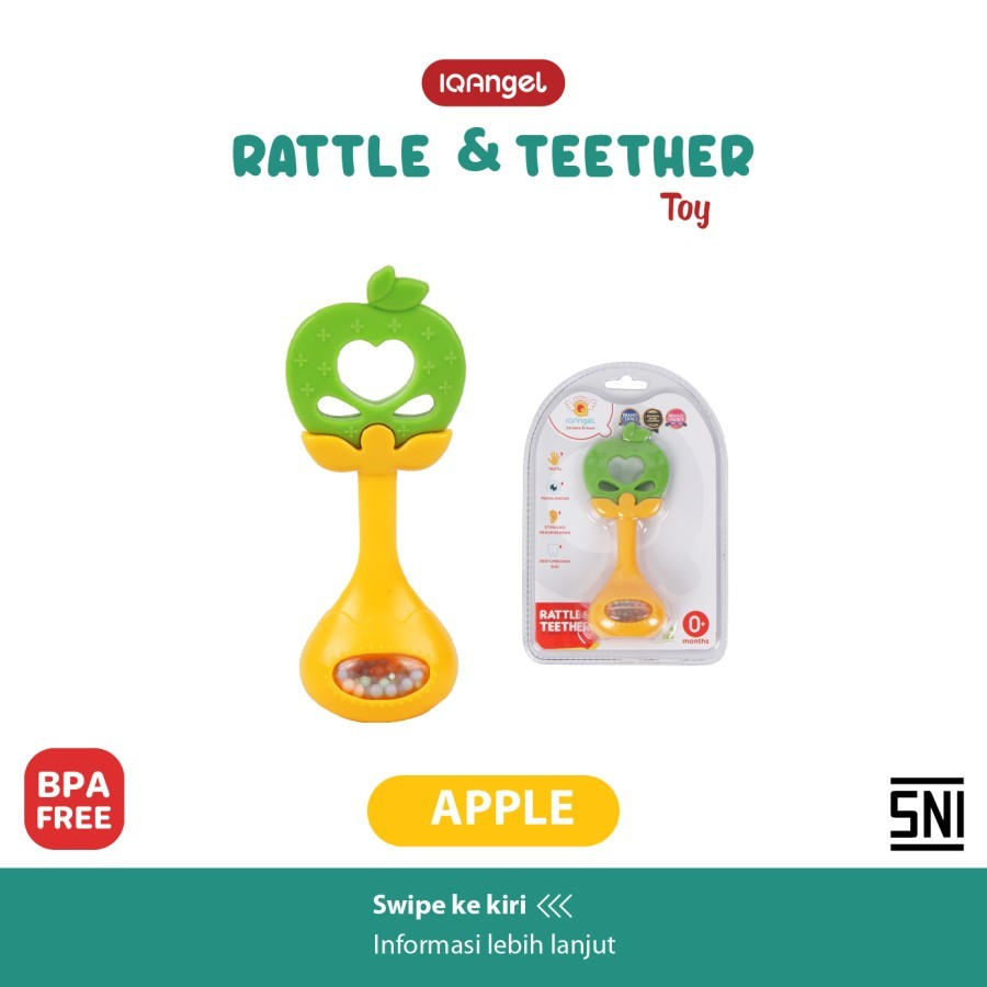 Jual IQ Angel Rattle & Teether - Mainan Gigitan Anak Bayi | Shopee ...
