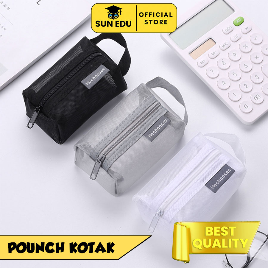 Jual Tas makeup jaring mini transparant/ Dompet nilon serbaguna ...