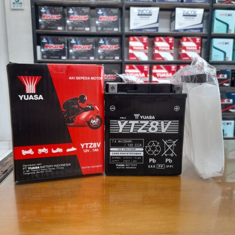 Jual Yuasa YTZ8V Aki Kering MF Motor Yamaha Xmax R25 CBR250RR KLX150 MT25 Vespa LX125 LX150 ...