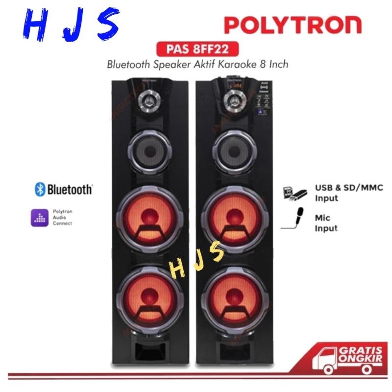 Jual POLYTRON SPEAKER AKTIF 8" PAS 8FF22 BLUETOOTH USB KARAOKE ...