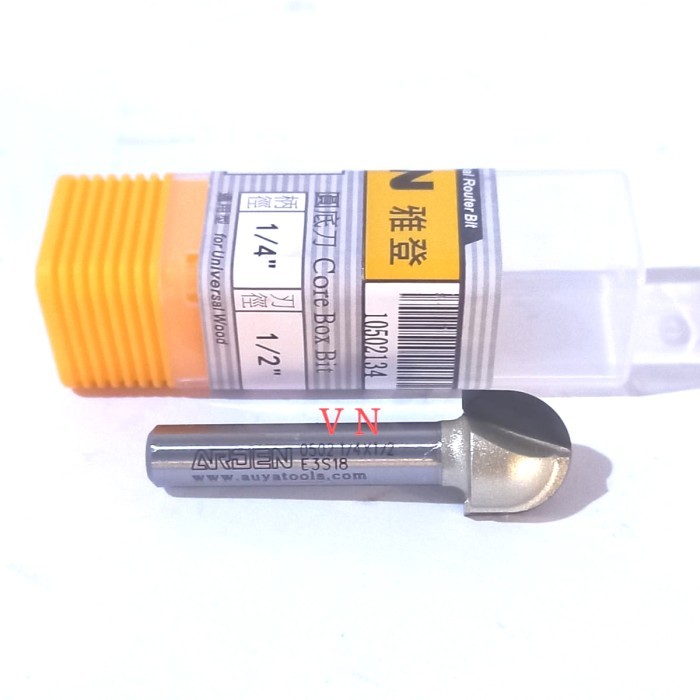 Jual Mata Profil/Router 12 mm 1/4 X 1/2 Round Nose/Core Box Bits Merk ...