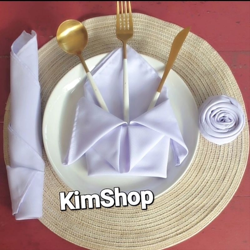 Jual SERBET NAPKIN FOLDING HOTEL CAFE RESTO UKURAN 50x50cm | Shopee ...