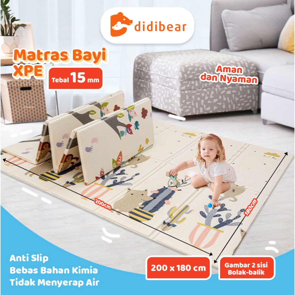 Jual Didibear Karpet Lipat 180x115cm 9mm Playmat Bayi Karpet Bayi ...