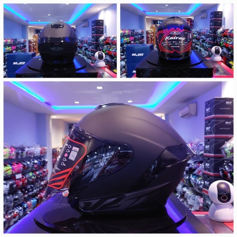 Jual HELM NJS KAIROZ V2 SOLID ORIGINAL | Shopee Indonesia