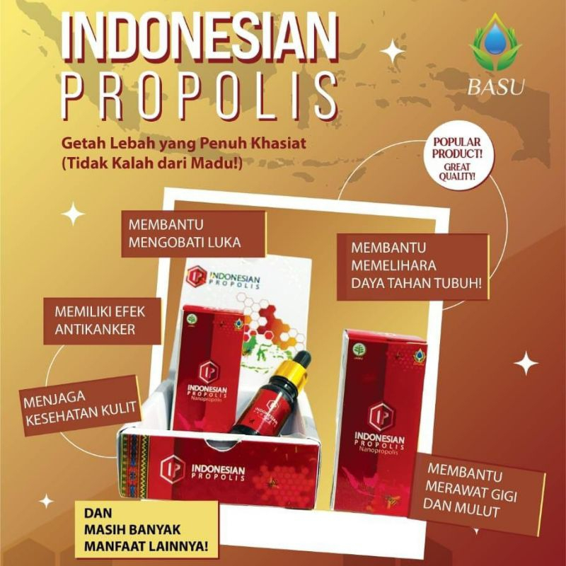 Jual Indonesian Propolis Basu Nanopropolis Original 100% Asli | Shopee ...