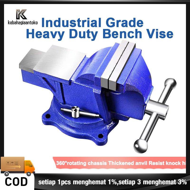 Jual Catok Paron Ragum Bench Vice 125mm Tanggem Meja Putar Bais Besi 5 ...