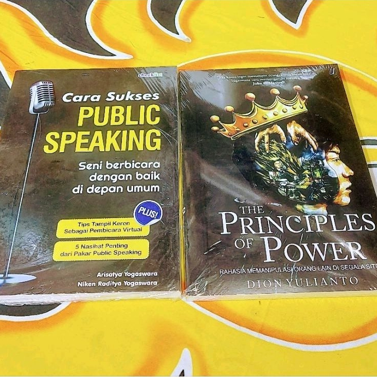 Jual paket 2 buku cara sukses public speaking the principles of power | Shopee Indonesia