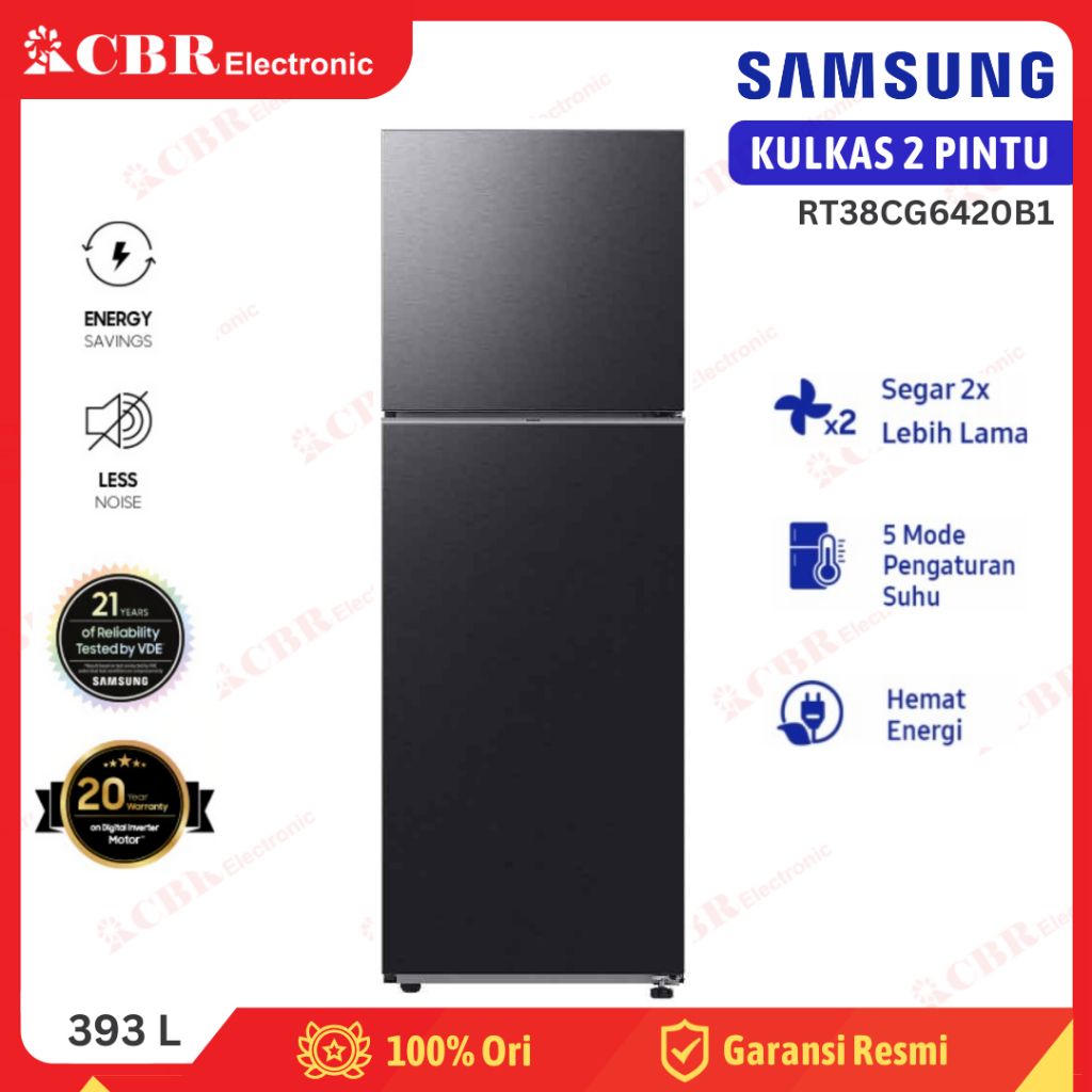 Jual Kulkas SAMSUNG 2 Pintu RT38CG6420B1 (393L / Inverter) | Shopee ...