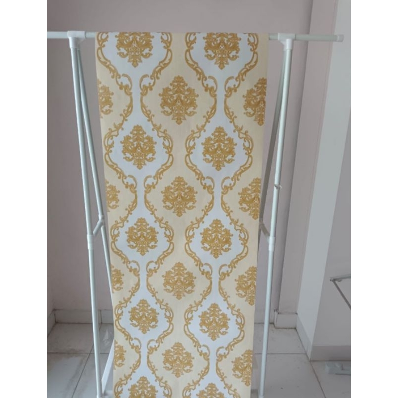 Jual Wallpaper Stiker Dinding ukuran 45cmx10m motif Batik Gold emas motif cy1175 wallsticker ...