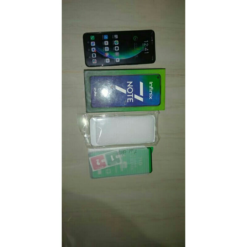 Jual Infinix Note 7 6/128gb Second Lengkap Dus Dan bonus softcase | Shopee Indonesia