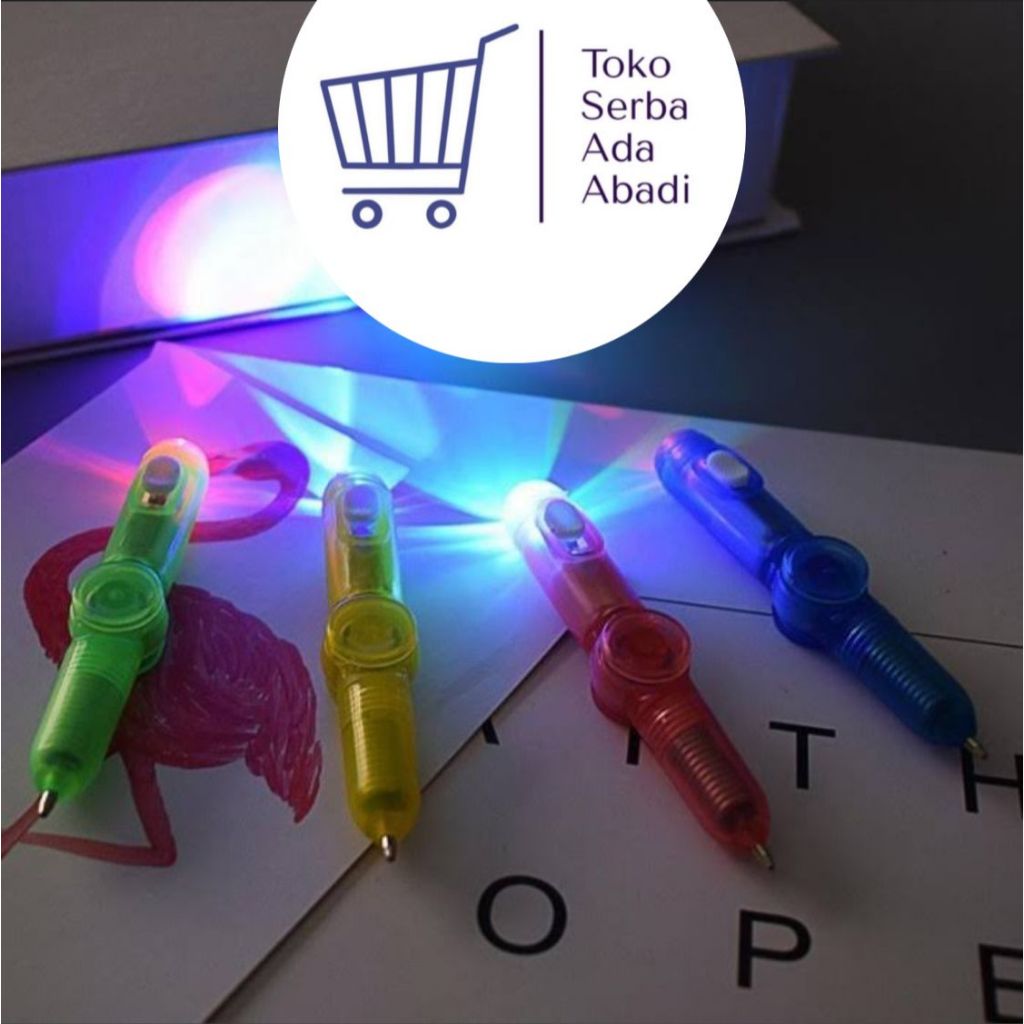 Jual Pulpen LED Spinner bisa berputar dan bersinar dalam gelap Per PCS ...