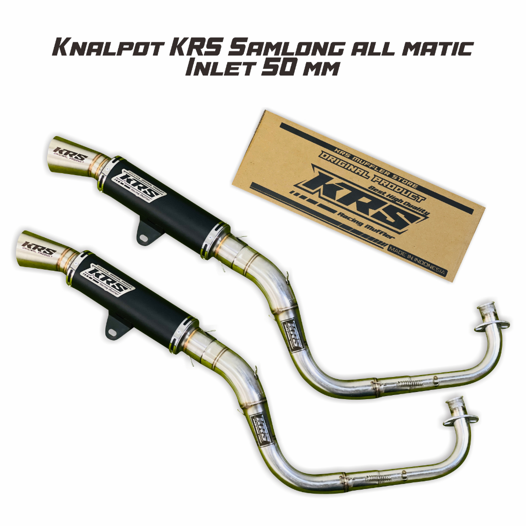 Jual Knalpot KRS samlong all matic inlet 50 mm Blackcoating(free laser ...