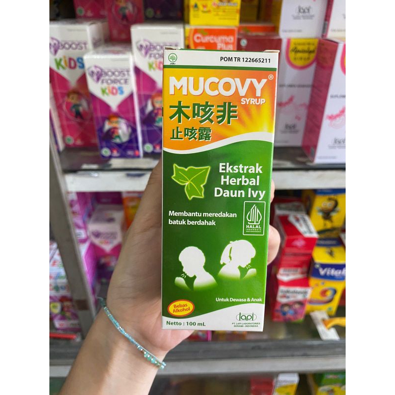 Jual Mucovy Syrup meredakan batuk berdahak 100 ml | Shopee Indonesia