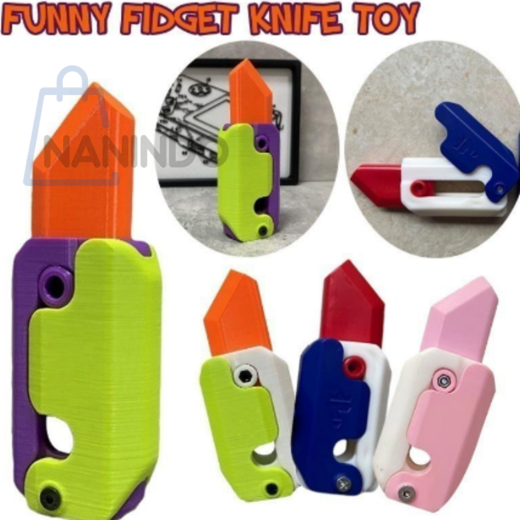 Jual Gravity Carrot Knife 3d Printing Fidget Toys EDC Plastik Cute ...