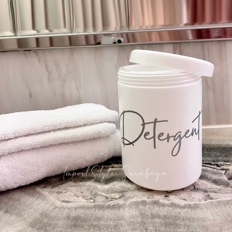 Jual TEMPAT DETERGENT BUBUK POWDER BULAT SILVER 650GR aesthetic laundry ...