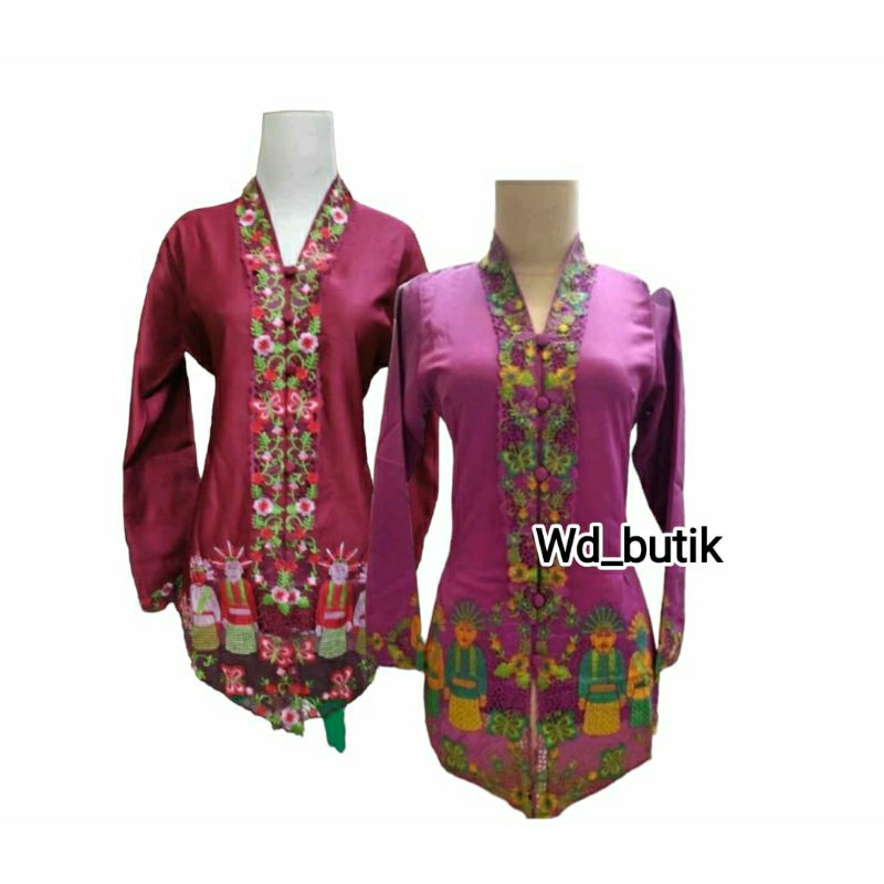 Jual ATASAN KEBAYA ENCIM BORDIL MOTIF ONDEL ONDEL KEBAYA MODERN ...